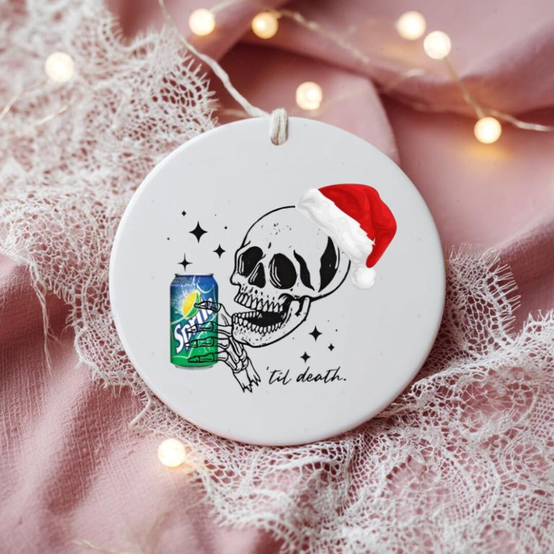 Till Death Diet Sprite Skeleton Santa Hat Tree Decoration Gift, Soda ...