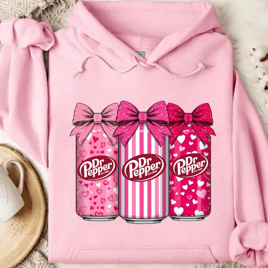 Cute Dr Pepper Valentine Shirt, Retro Pink Soda Love Sweatshirt - Etsy