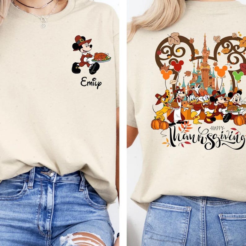 2026 Disney Mickey and Friends Thanksgiving Shirt,thanksgiving Fall ...