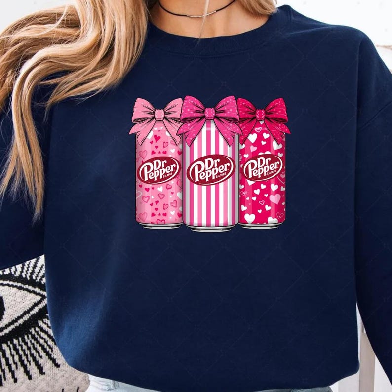 Cute Dr Pepper Valentine Shirt, Retro Pink Soda Love Sweatshirt - Etsy