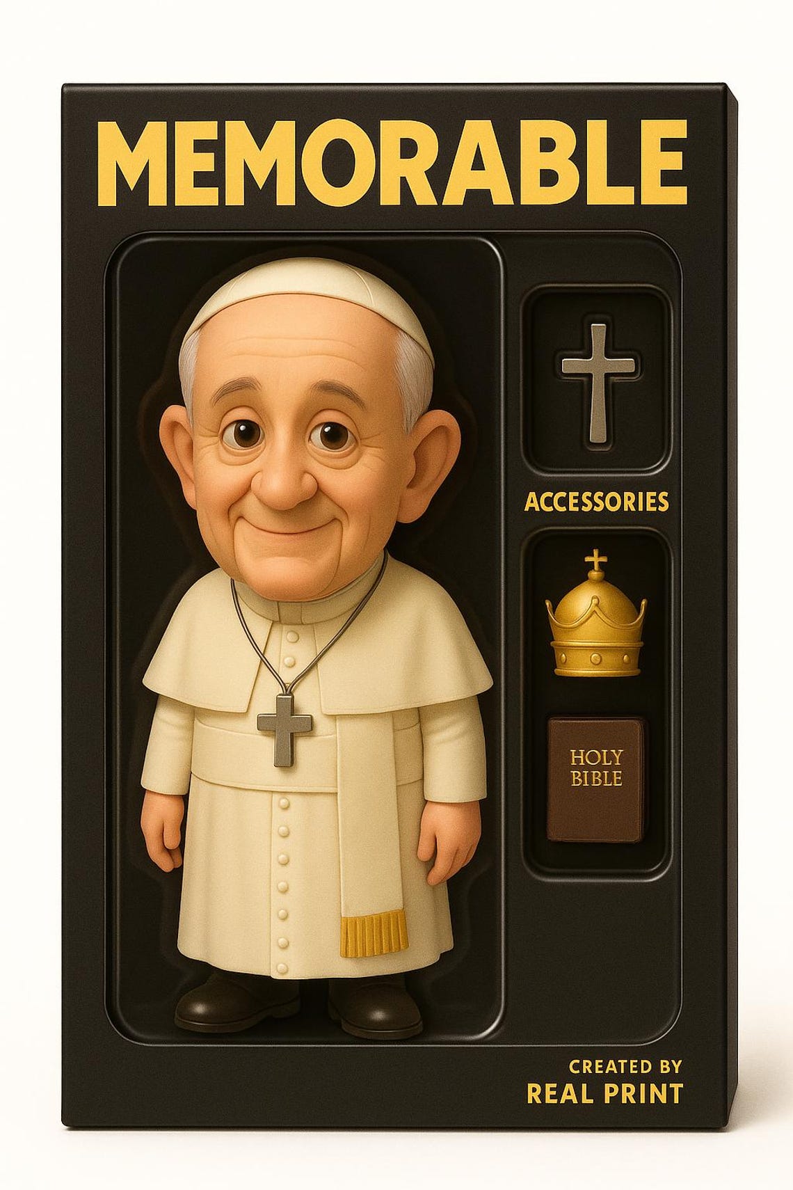 Statue of Pope Francis in Resin, 3D Painted, High Quality, 4 Inches ...