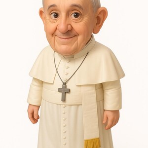 Statue of Pope Francis in Resin, 3D Painted, High Quality, 4 Inches ...