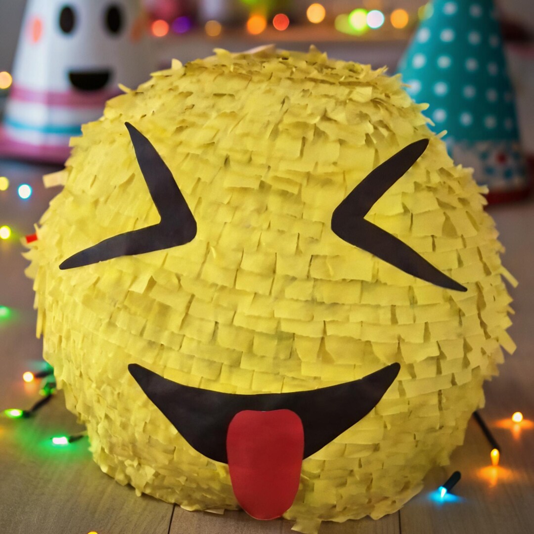 Emoji Face Party Pinata - Etsy Australia