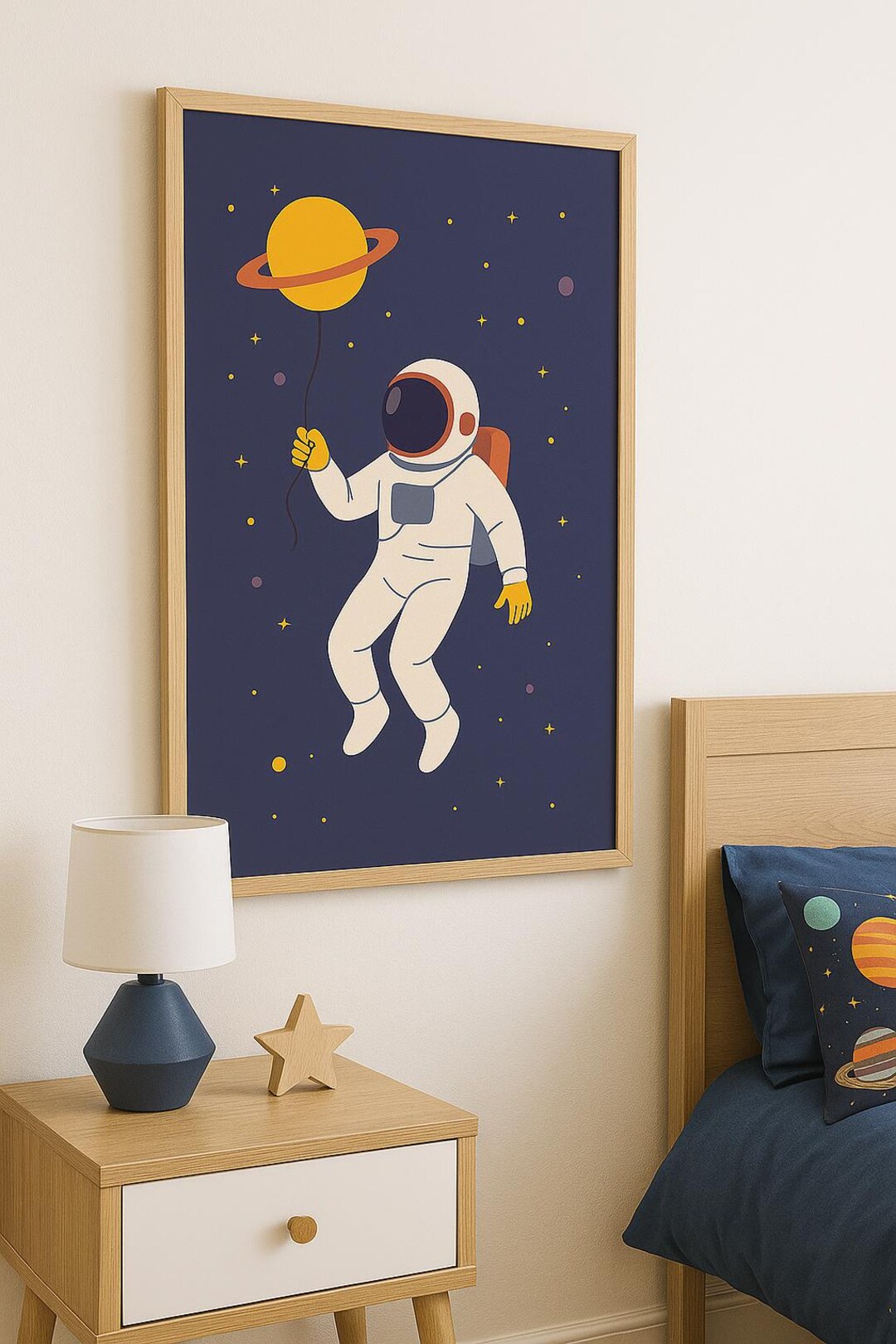 Printable Astronaut Wall Art | Space Themed Nursery Decor, Kids Room ...