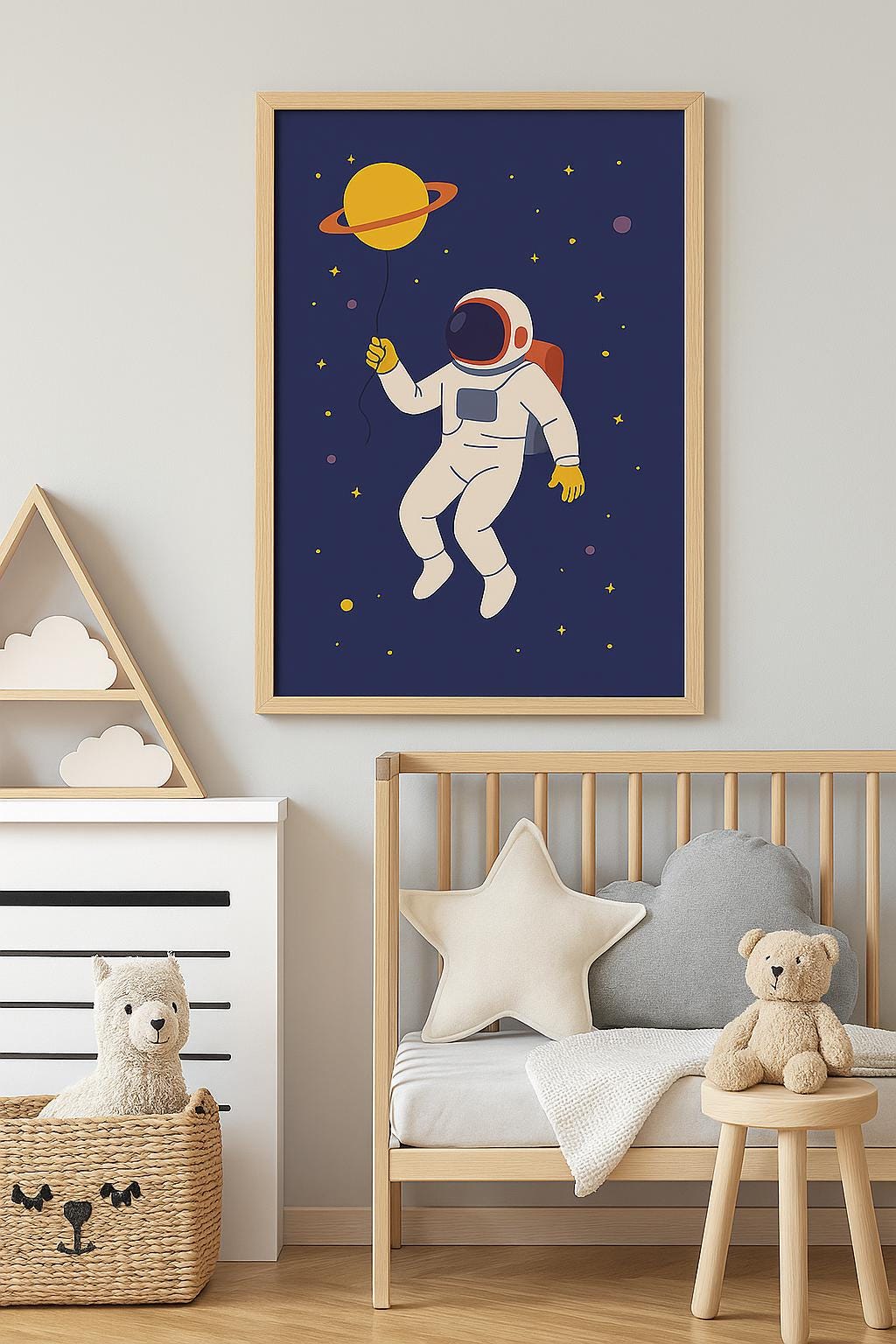 Printable Astronaut Wall Art | Space Themed Nursery Decor, Kids Room ...