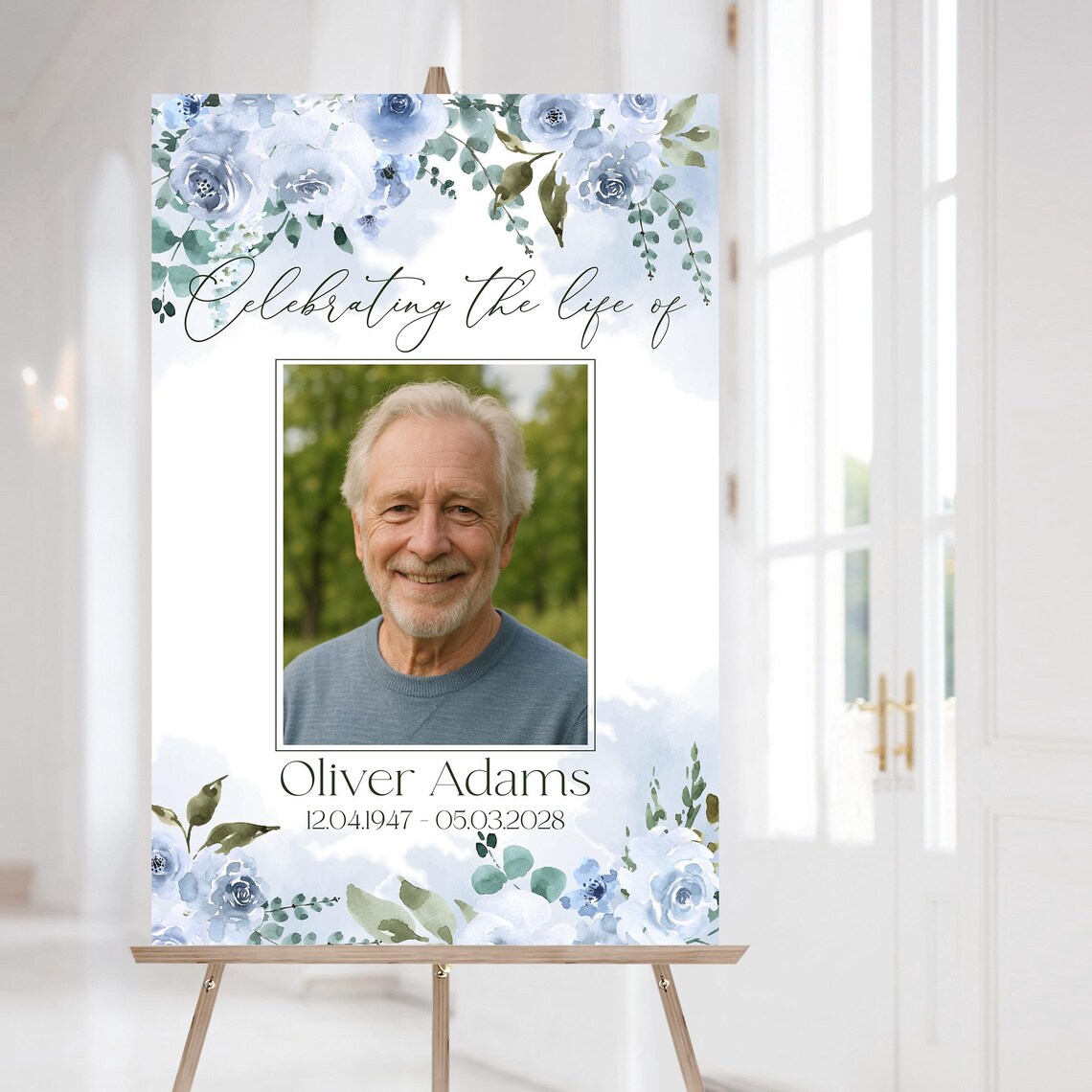 Floral Memorial Welcome Sign Template: Celebration of Life (digital ...