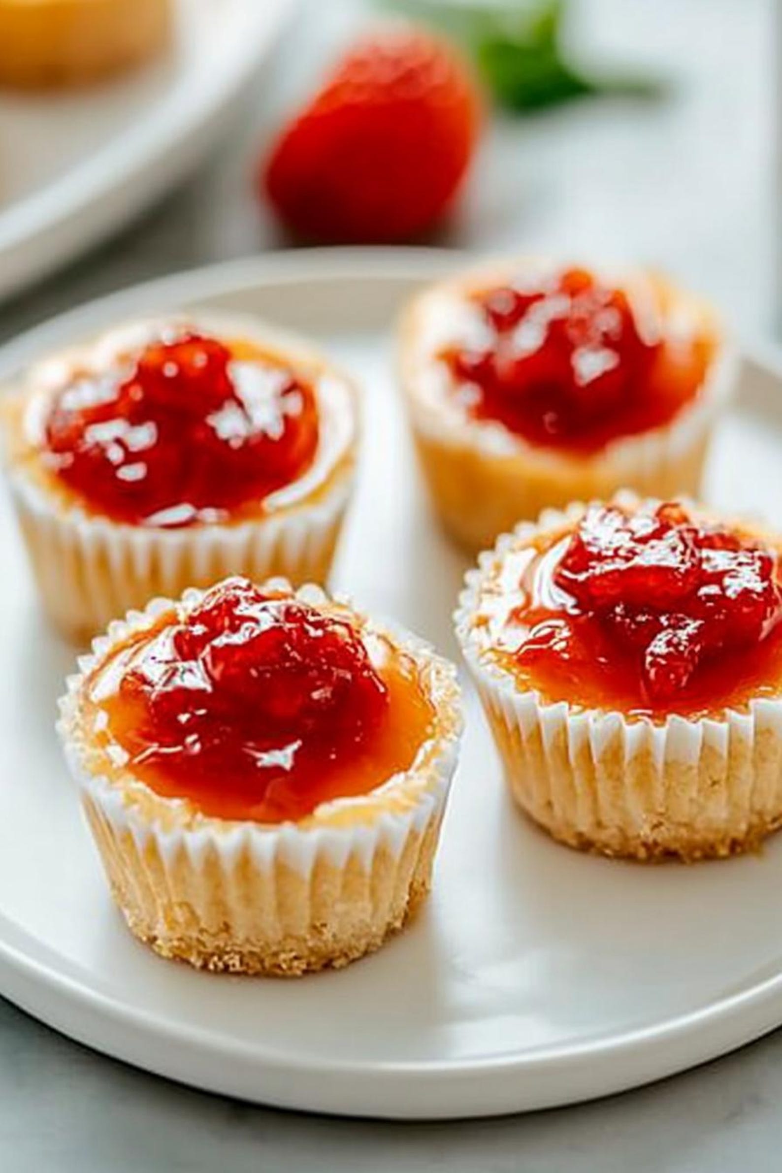 Mini Greek Yogurt Cheesecakes Recipe: Healthy Low-fat Dessert (digital ...
