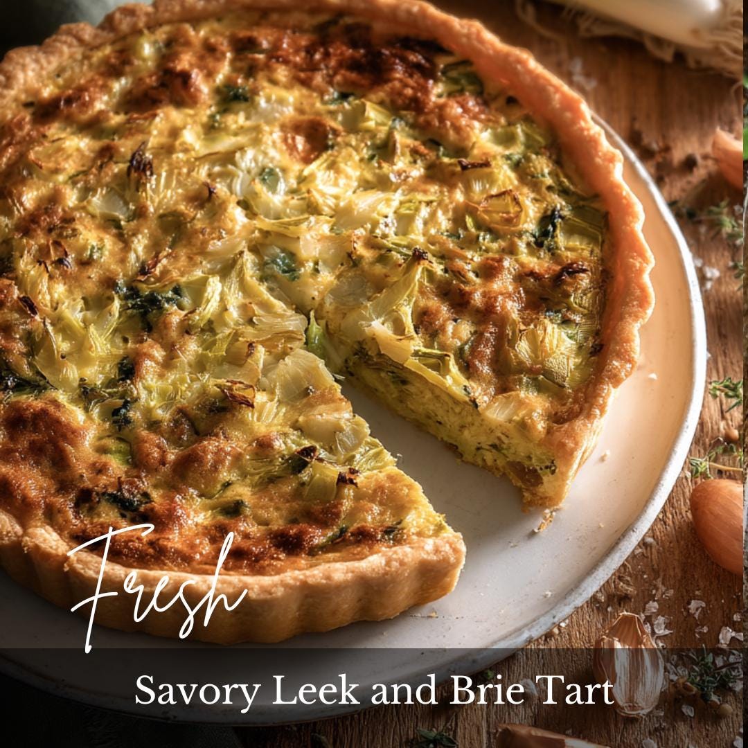 Best Savory Leek and Brie Tart Recipe | Easy Vegetarian Brunch or ...