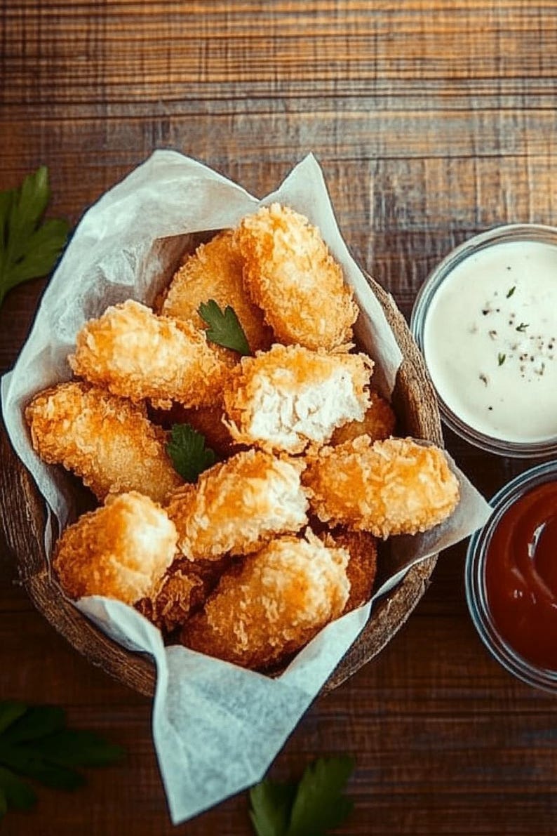 Homemade Chicken Nuggets Recipe | Crispy & Healthy | Printable Recipe ...
