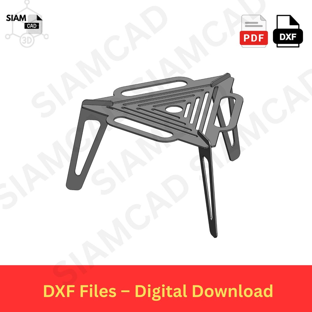 Grill on Legs DXF Files | Fire Pit CNC Plans | Foldable BBQ Grill ...