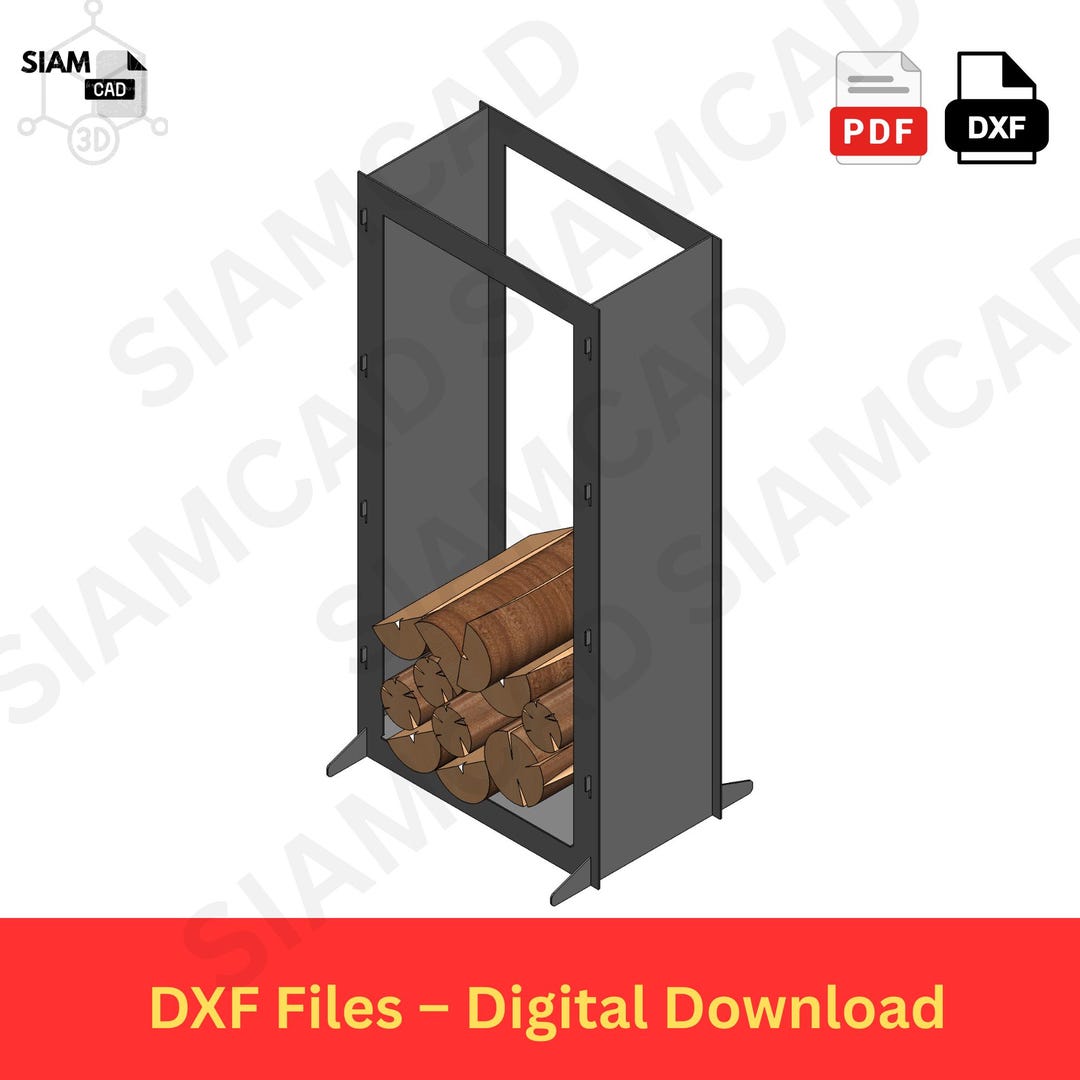 Collapsible Firewood Rack 50" DXF Files: CNC Plasma Laser Cut (digital ...