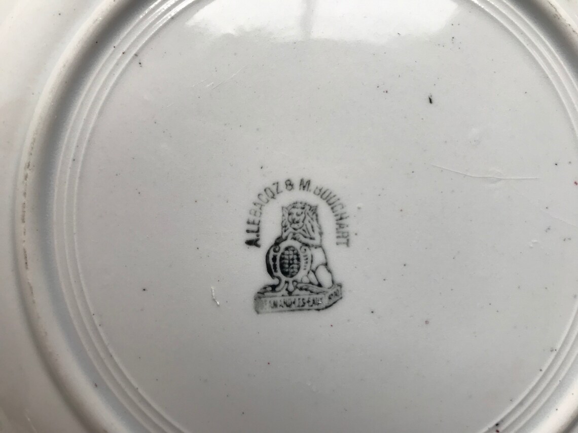 Antique French Talking Plates . Lebacqz & Bouchart . Matador . - Etsy