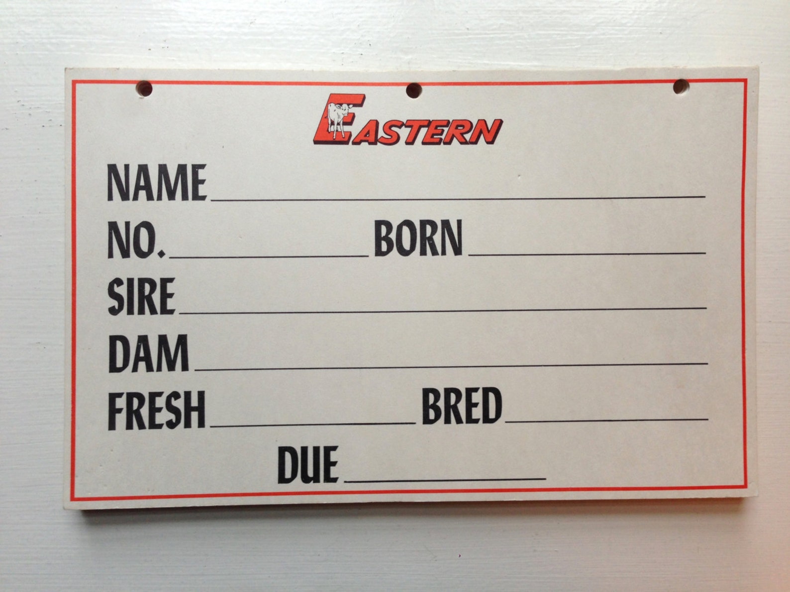 Farm Sign . Calf Breeding Record . Barn Sign . Stall Marker . - Etsy