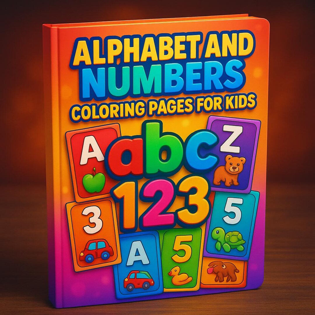 Alphabet & Numbers Coloring Pages for Kids – Printable Educational ...