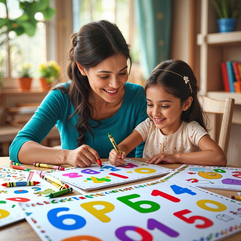 Alphabet & Numbers Coloring Pages for Kids – Printable Educational ...