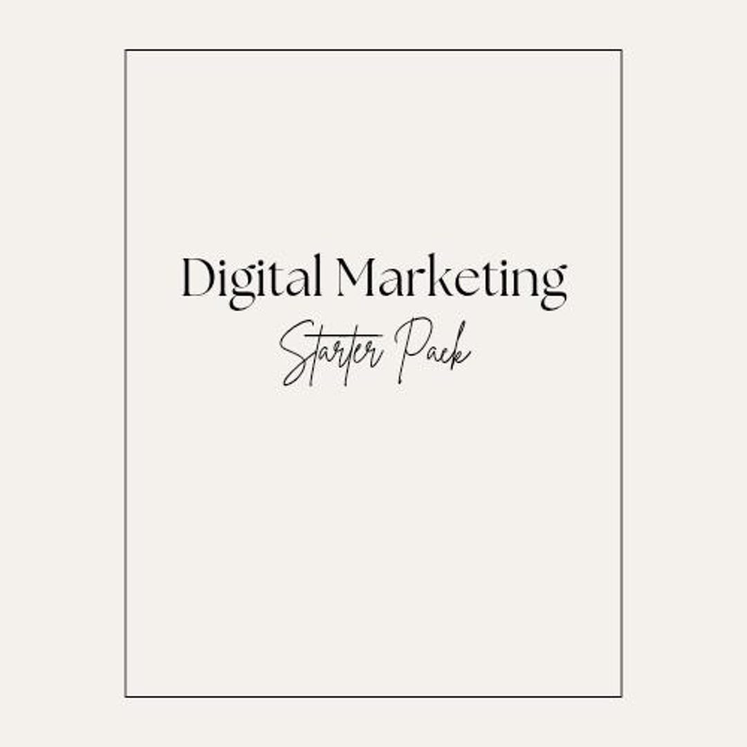 Digital Marketing Starter Kit - Etsy