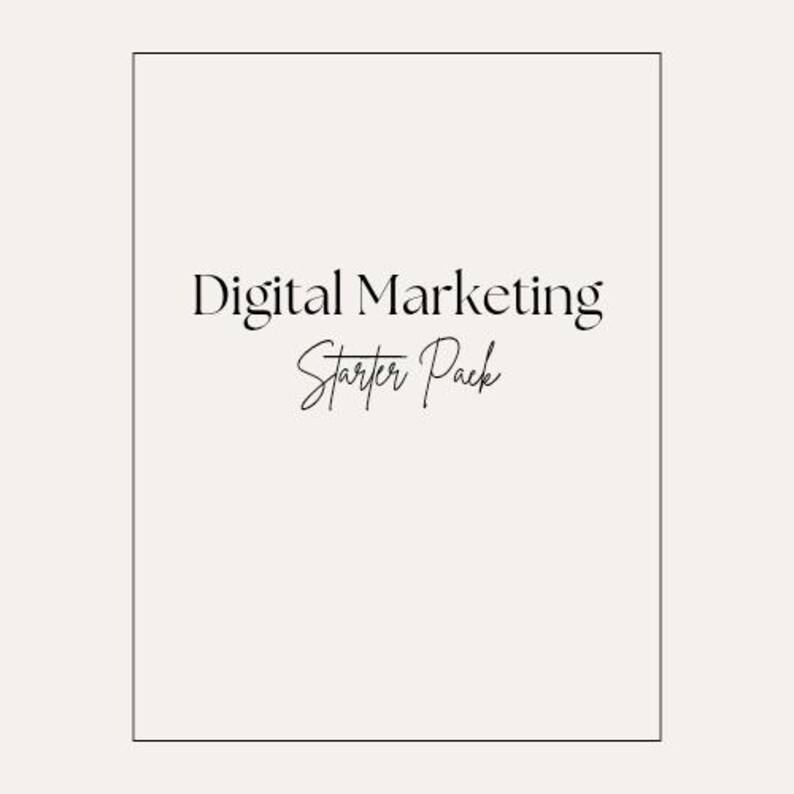 Digital Marketing Starter Kit - Etsy