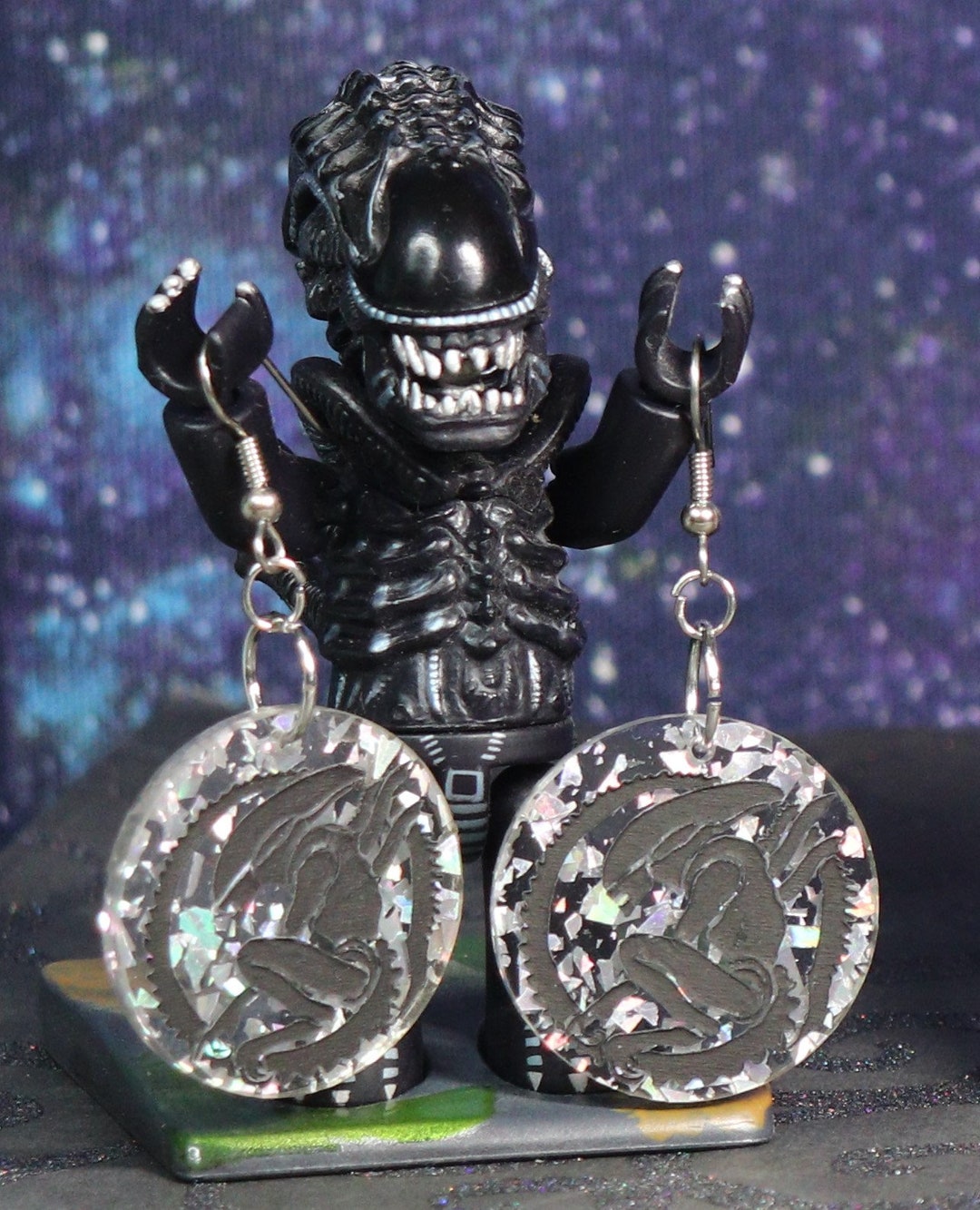 Xenomorph Alien Inspired Giger Earrings - Etsy