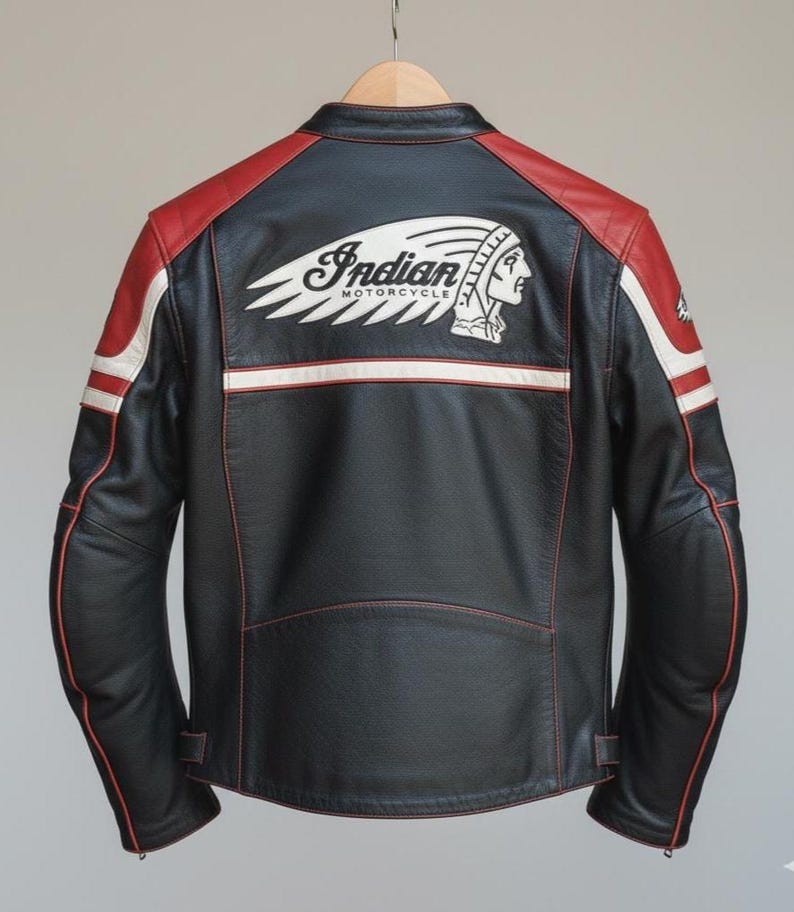 New Men’s Motorcycle Leather Biker Jacket Motorcycle Racing Jacket ...
