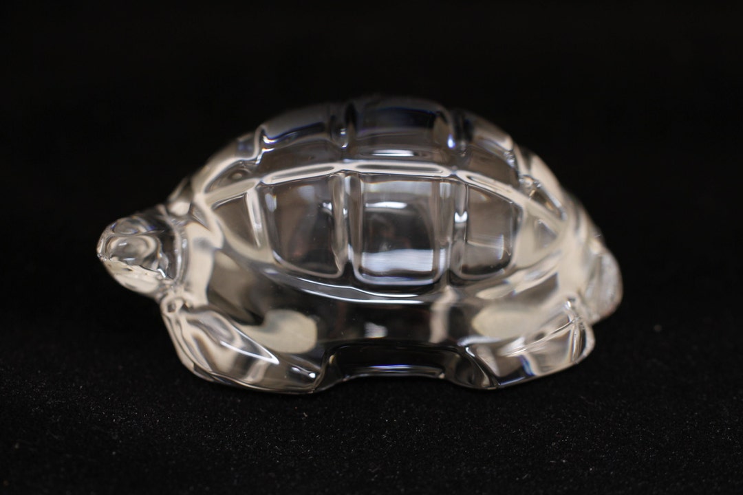 Baccarat Tortoise Turtle Figurine Paperweight - Vintage Glass ...