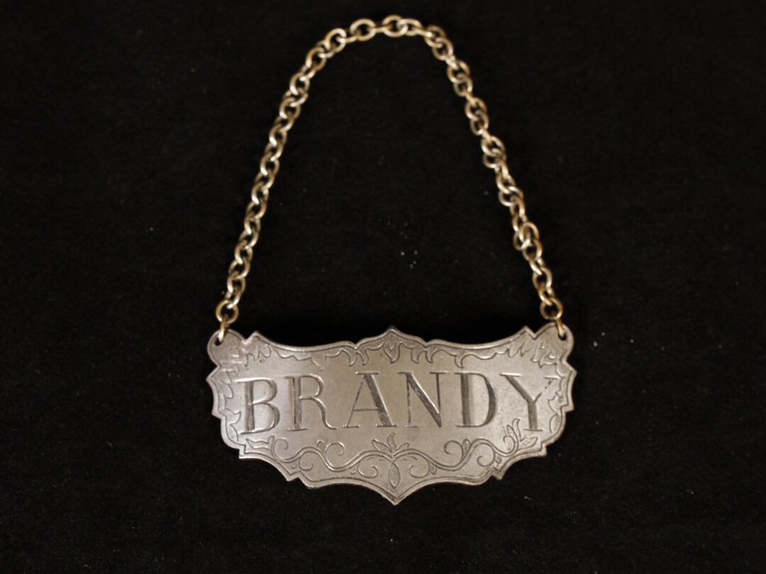 Stieff Brandy Pewter Bottle Tag Vintage Metal Collectible - Etsy