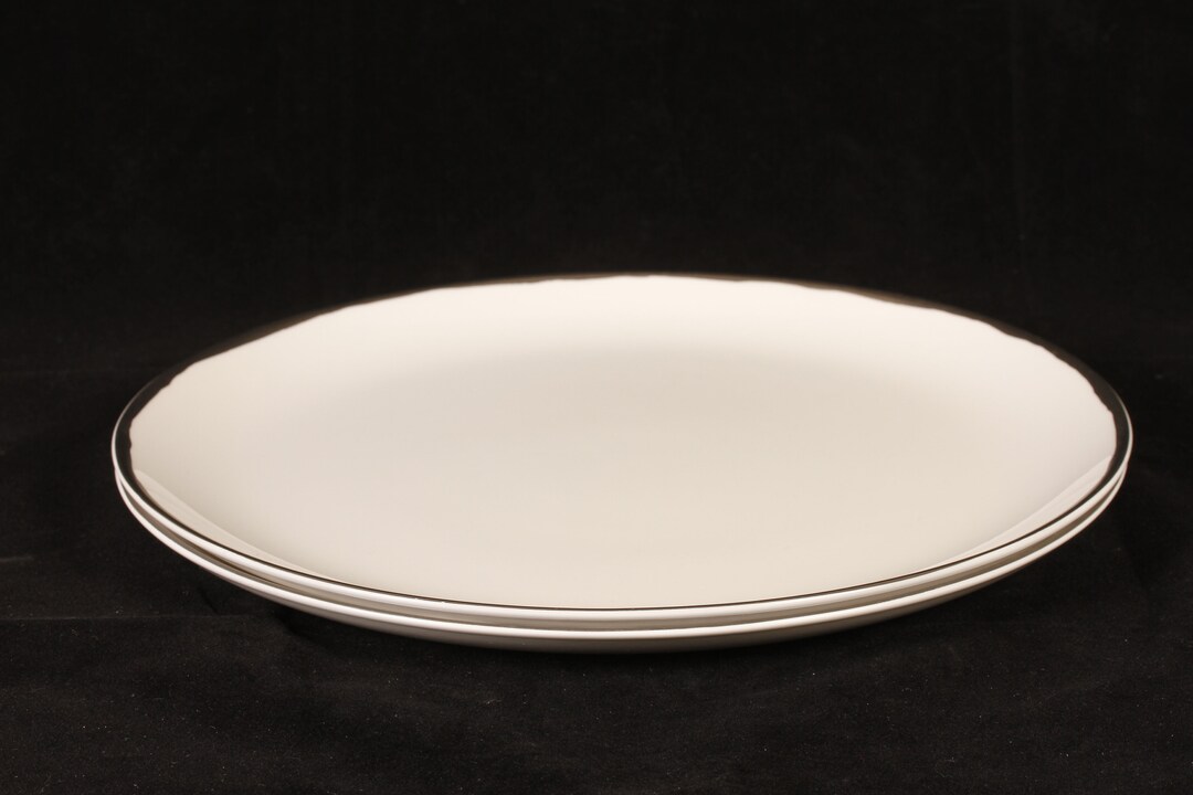Calvin Klein Metallic Basso Pattern Dinner Plates - Set of 2 - Vintage ...