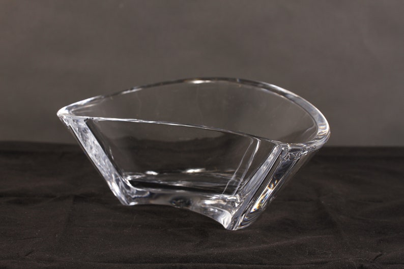 Nambe Large Abstract Crystal Bowl Vintage Glass Collectible - Etsy