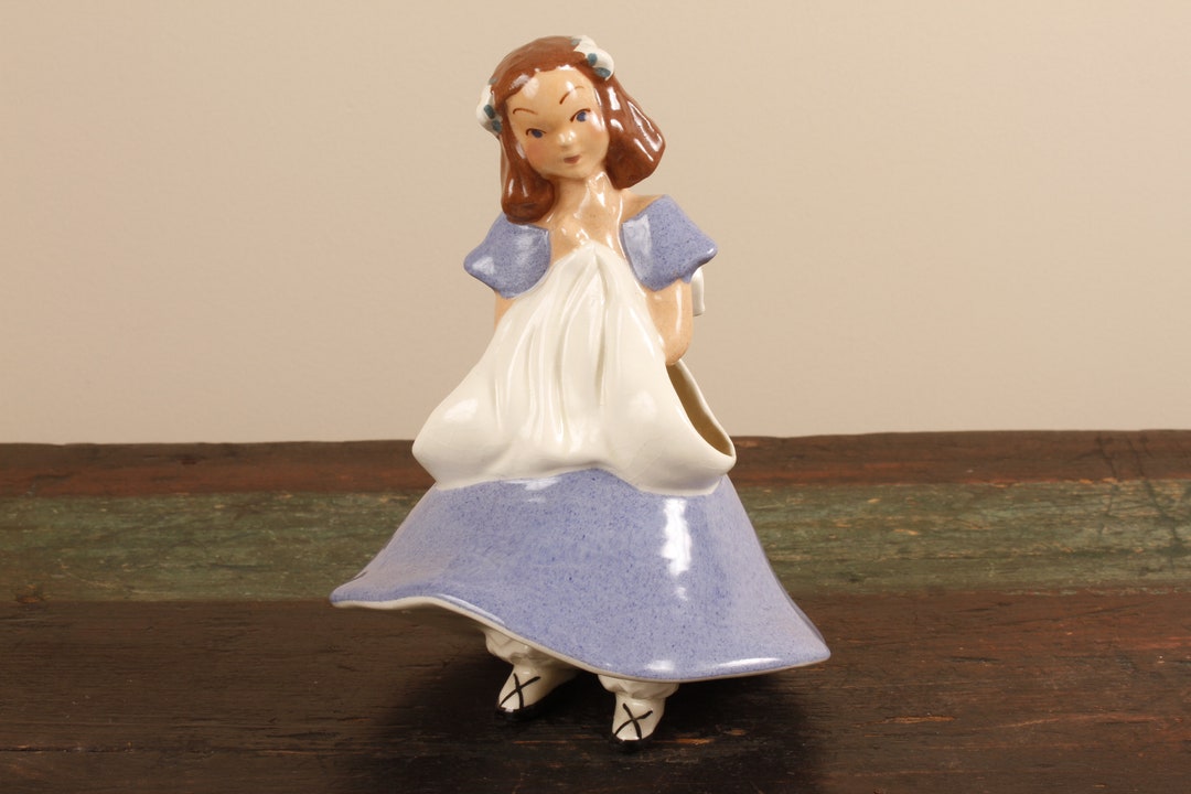 Jessica Grimes Little Girl Blue Dress Pottery Vase Planter - Etsy