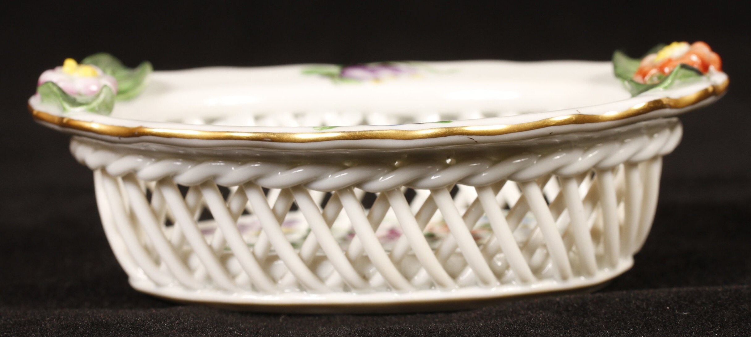 Herend Printemps Pattern Floral Oval Trinket Dish - Vintage Ceramic ...