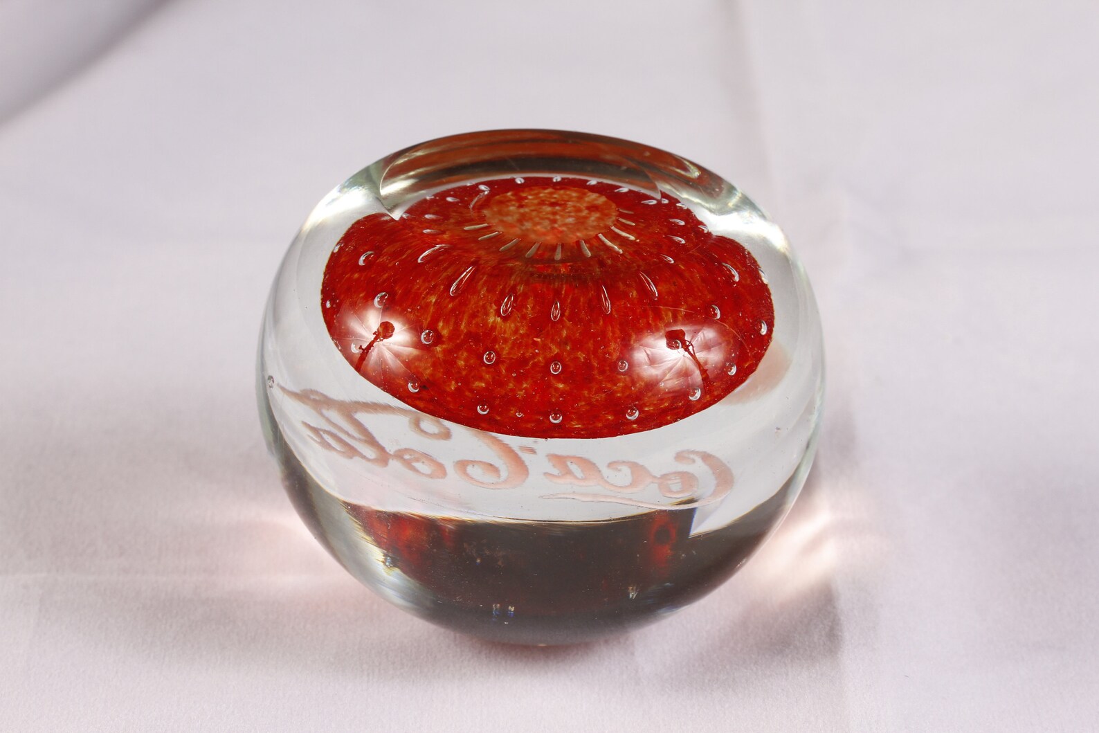 Coke is Coca-cola Glass Paperweight - Vintage Glass Collectible Home ...