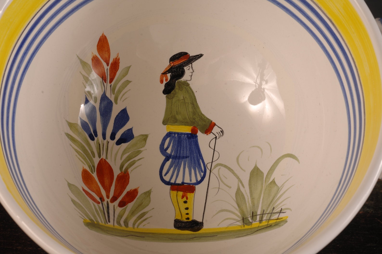 Henriot Quimper France Bowl With Lug Handles Vintage Ceramic - Etsy