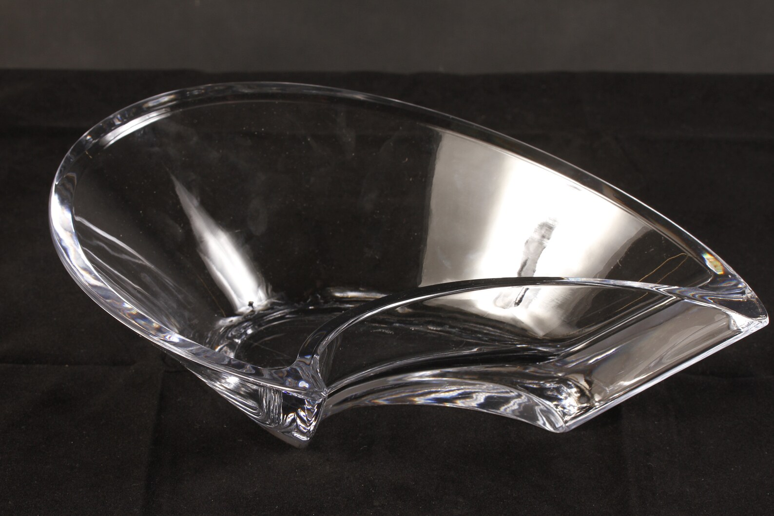 Nambe Large Abstract Crystal Bowl Vintage Glass Collectible - Etsy