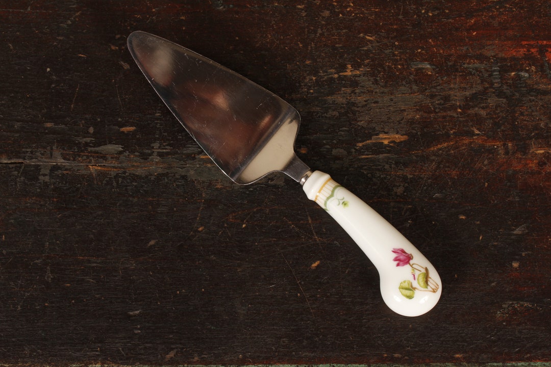 Victorian Garden Botanical Pie Server Vintage Ceramic Collectible ...