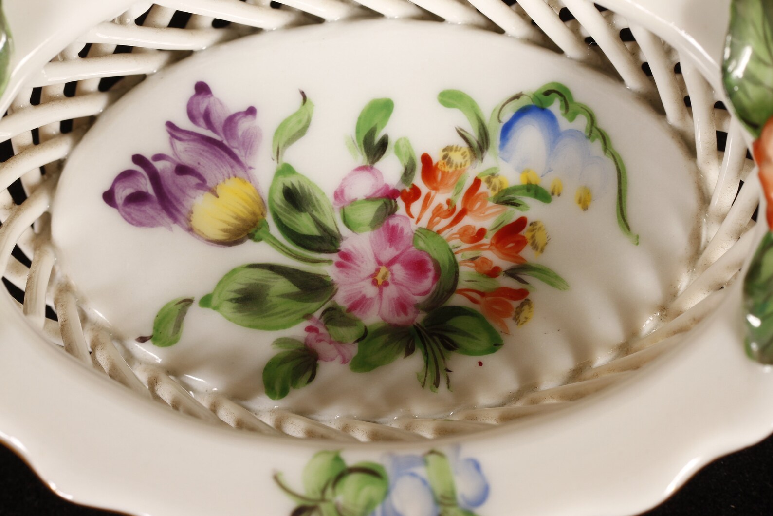Herend Printemps Pattern Floral Oval Trinket Dish - Vintage Ceramic ...