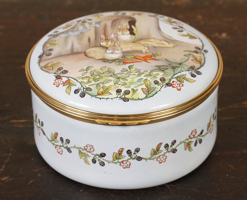 Halcyon Days Beatrix Potter Greensleeves Music Box - Vintage Metal ...