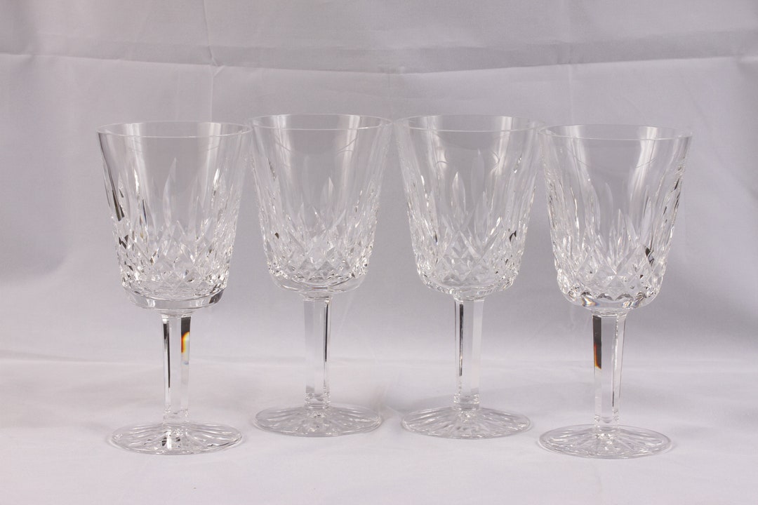 Waterford Crystal Lismore Pattern Water Goblets - Set of 4 - Vintage ...