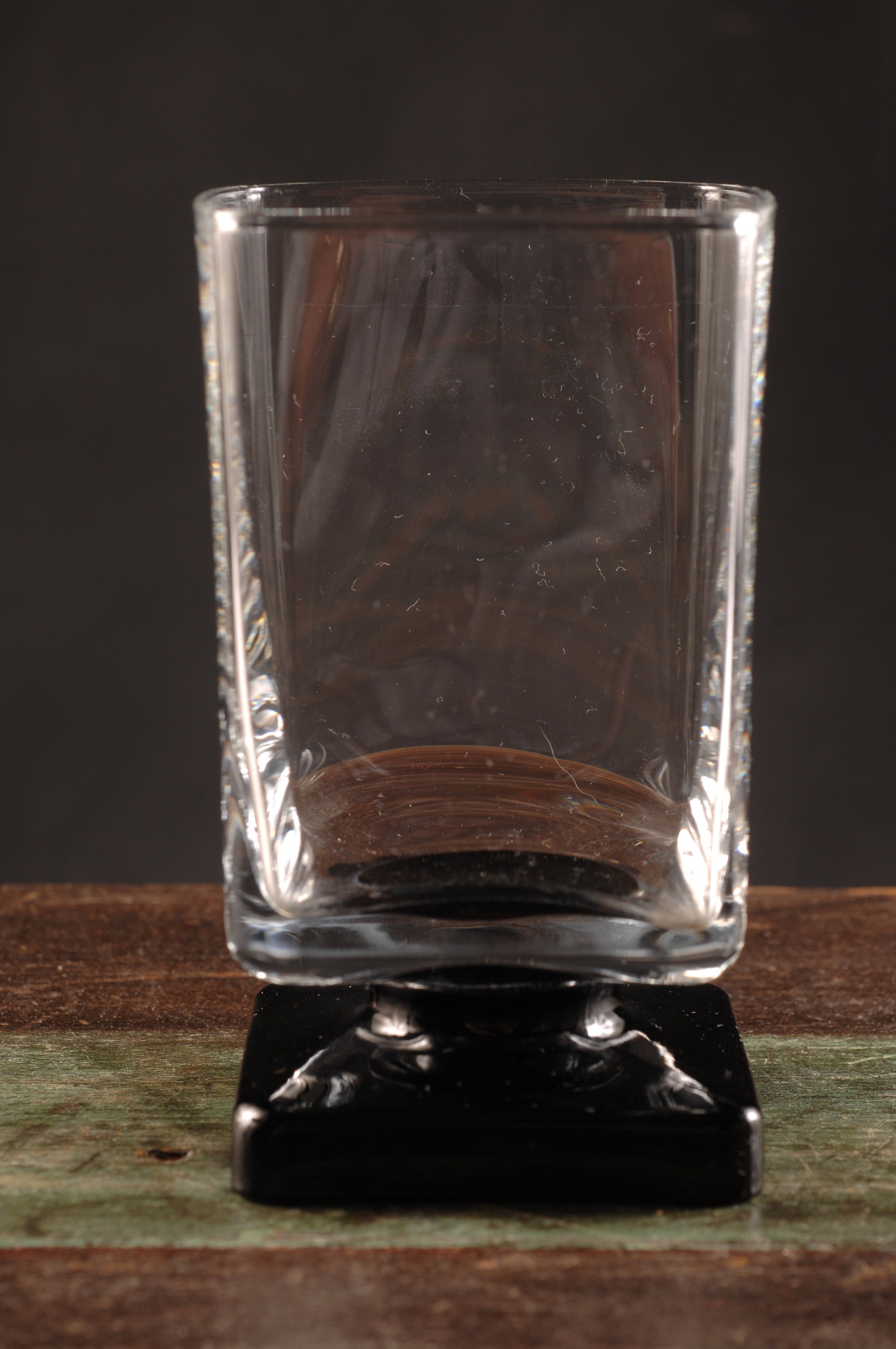 Square Black Pedestal Base Cocktail Glasses Set of 9 - Etsy