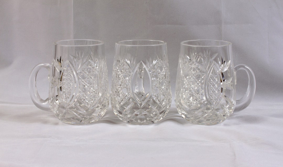 Waterford Crystal Tankards Set of 3 Vintage Glass Collectible Dining ...