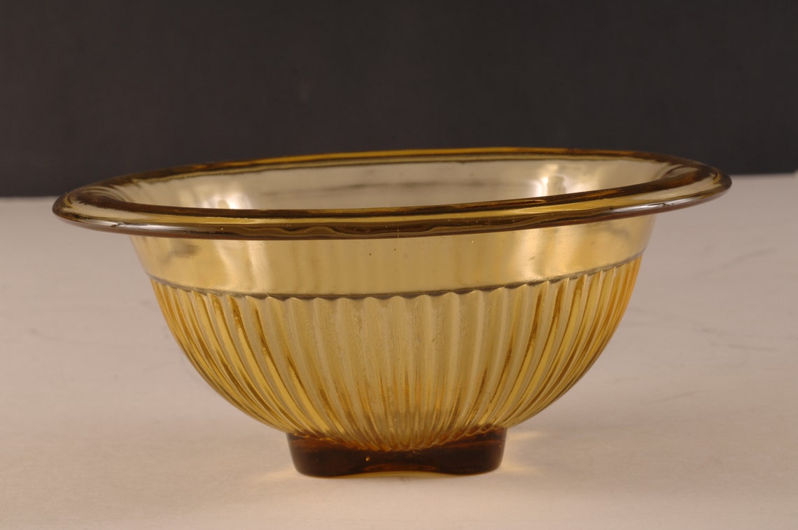 Golden Glo Federal Glass Depression Glass Nested Bowl Set | Etsy