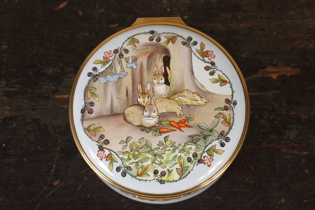 Halcyon Days Beatrix Potter Greensleeves Music Box - Vintage Metal ...