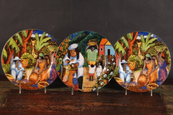 Guy Buffet the Bistro Coffee Collection Plates Set of 3 | Etsy