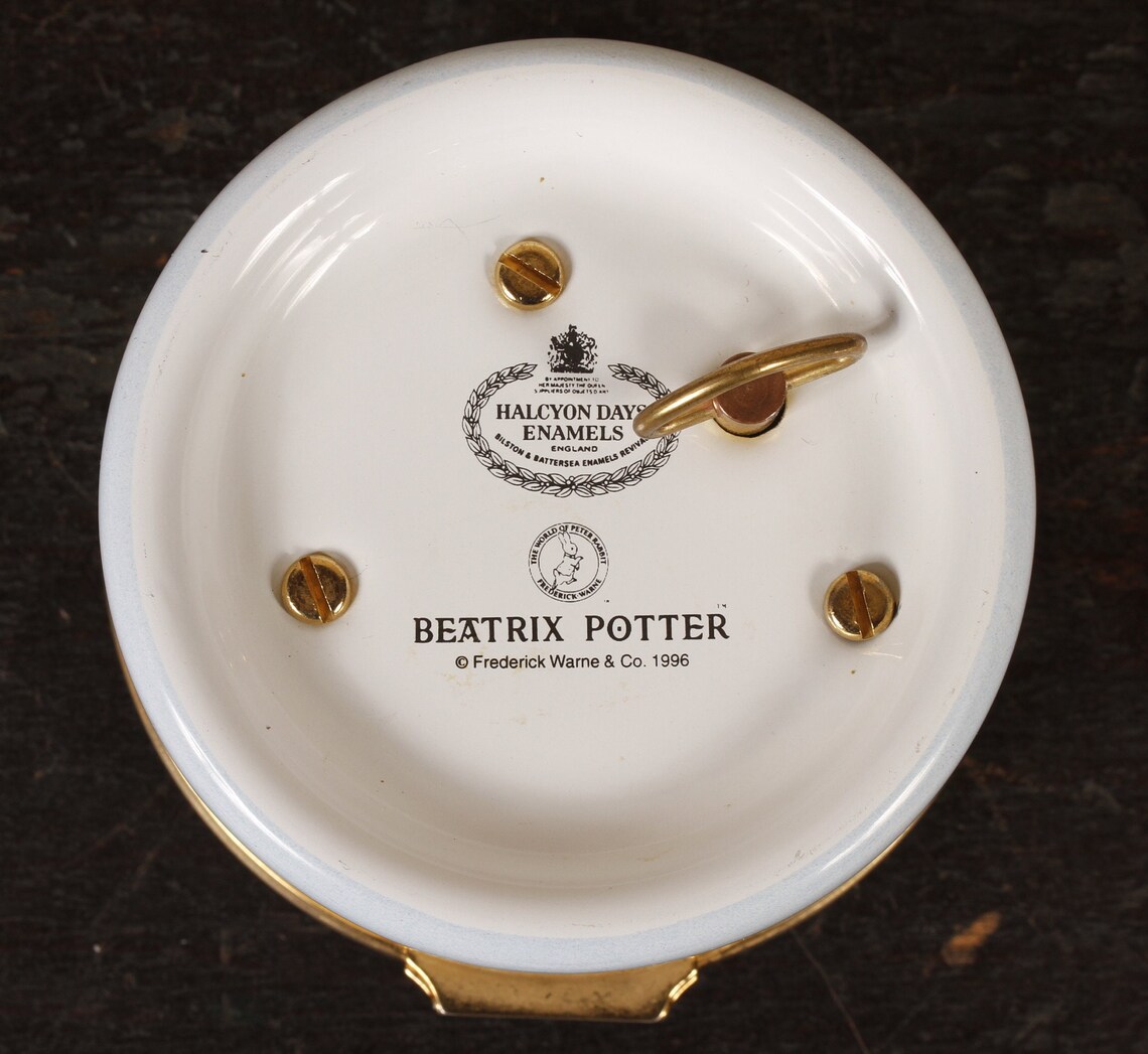 Halcyon Days Beatrix Potter Greensleeves Music Box - Vintage Metal ...