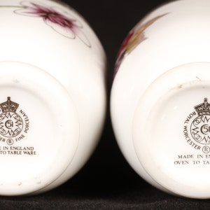 Royal Worcester Botanical Flowers Astley Evesham Patterns Egg Coddlers ...