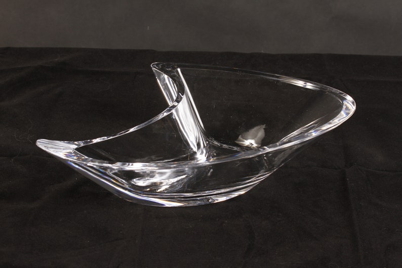 Nambe Large Abstract Crystal Bowl Vintage Glass Collectible - Etsy