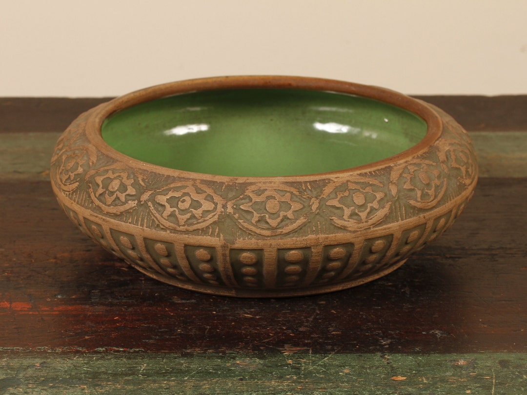 Red Wing Union Pottery Brushware Low Planter Bulb Bowl Vintage Ceramic Collectible Home Living ...