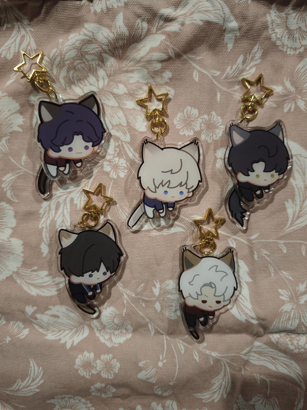Love and Deepspace Cat Chibi Keychains W Moving Tail!