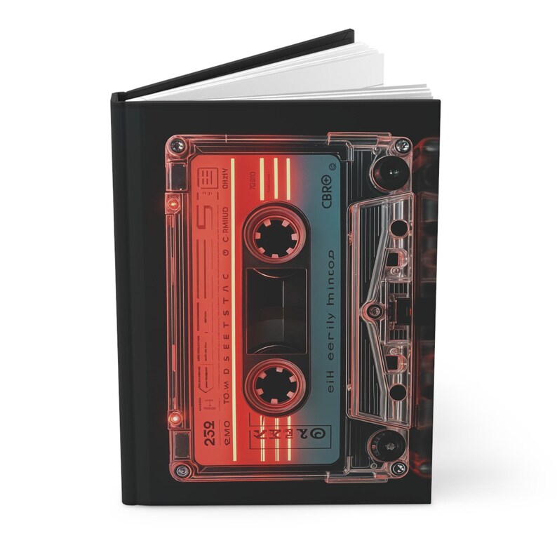 Retro Cassette Hardcover Journal, Vintage Music Log, Gift for Musicians ...