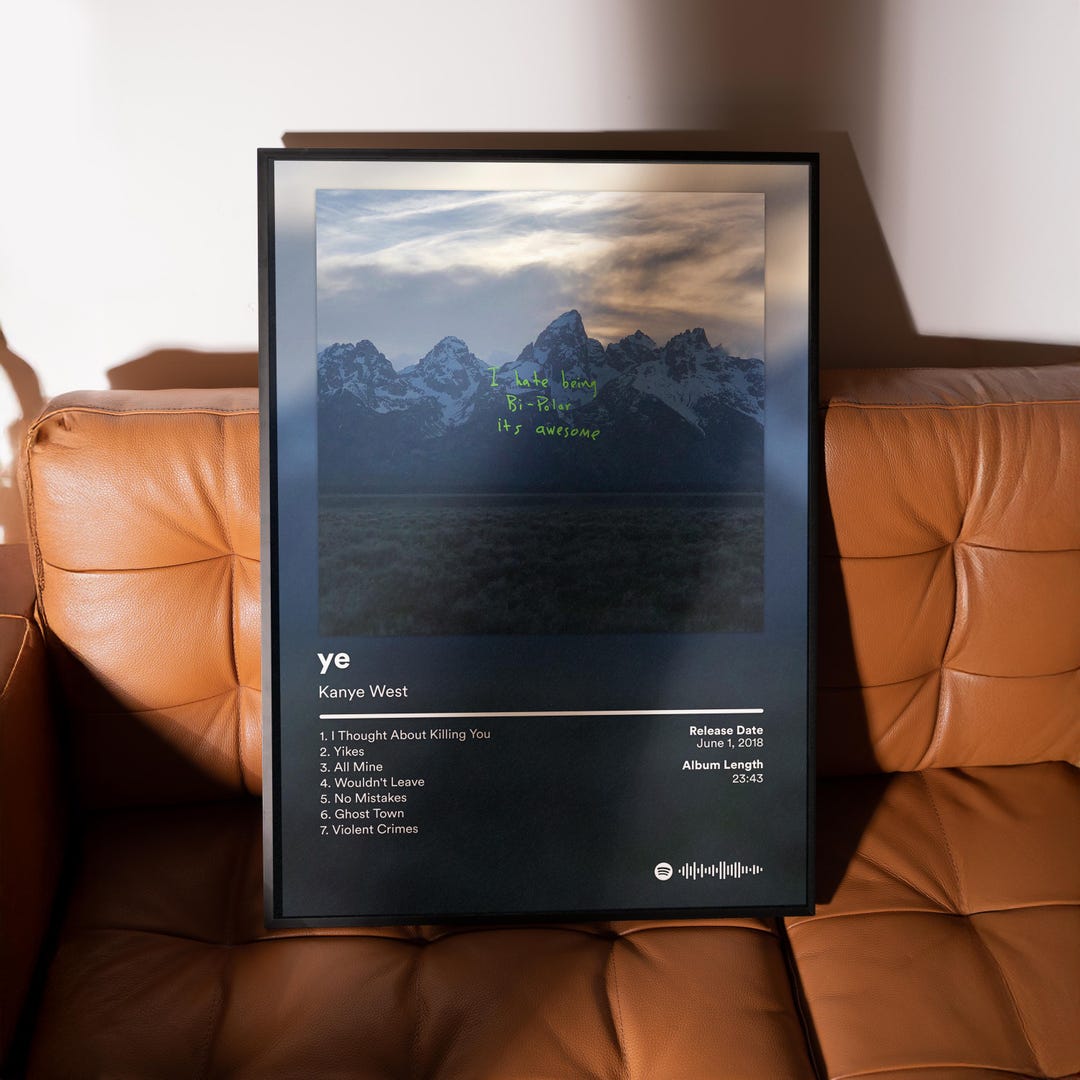 Kanye West Ye Poster – FREE US and EU Shipping – Album Cover Posters ...