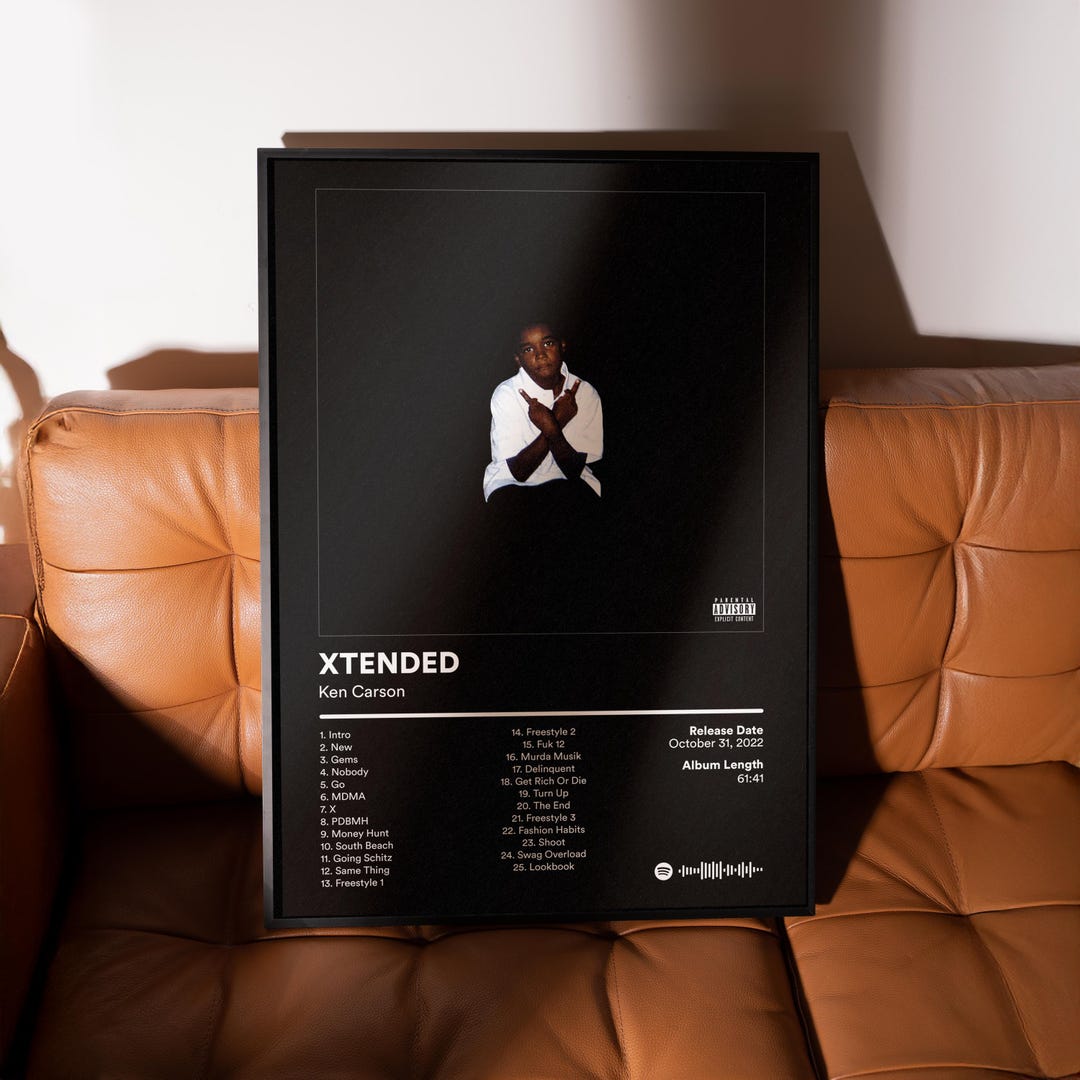 Ken Carson XTENDED Poster – FREE US and Eu Shipping – Album Cover ...