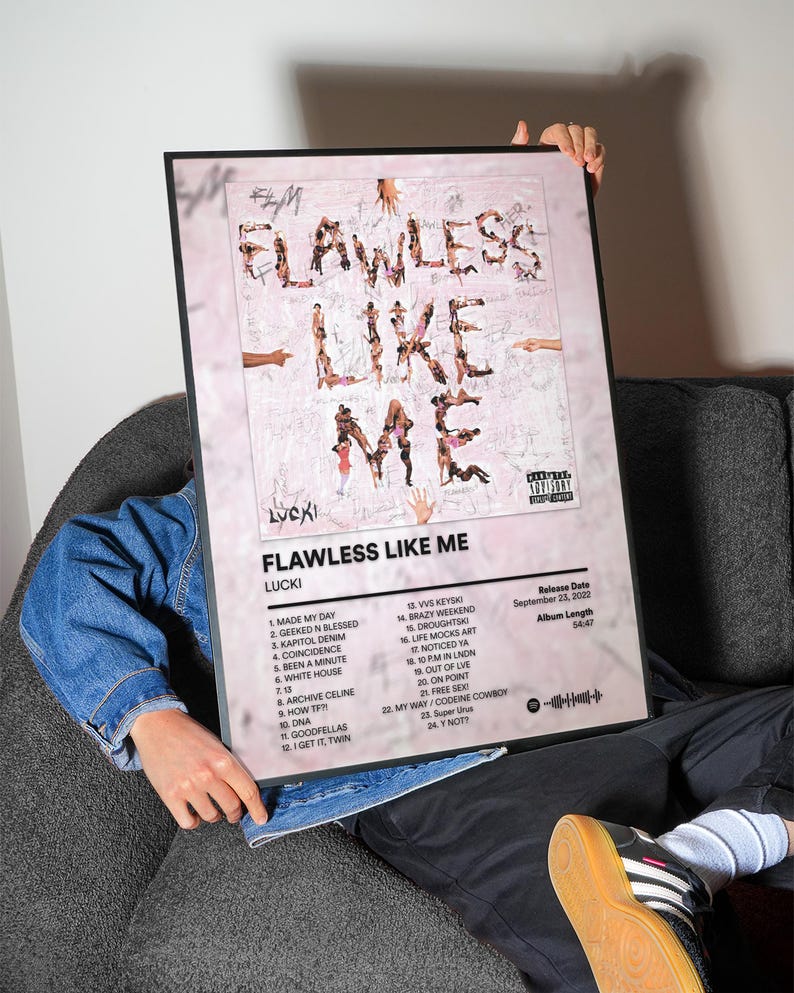 LUCKI Poster 13 Pack (full Discography) - Minimal Digital Art Prints ...
